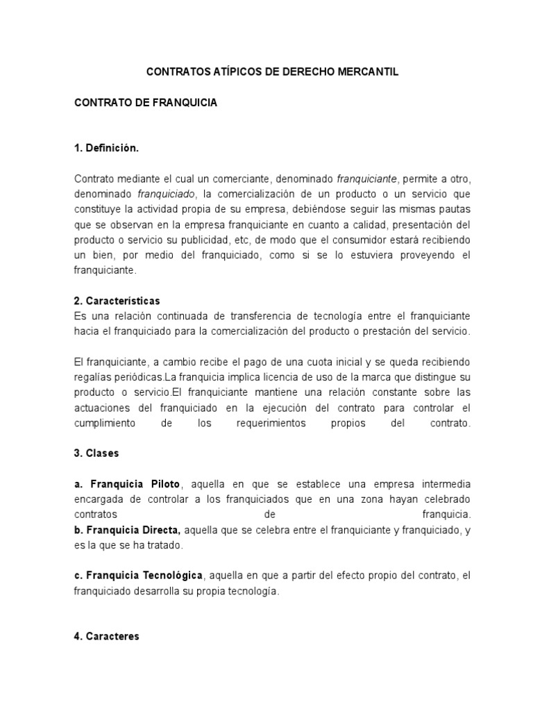 Contratos Atipicos | PDF | Proyecto conjunto | Derecho civil (sistema ...