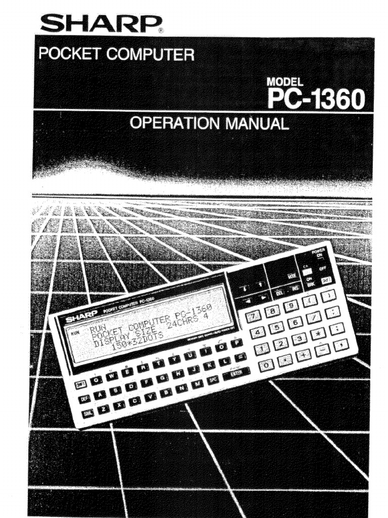 Sharp PC 1360 Manual | PDF