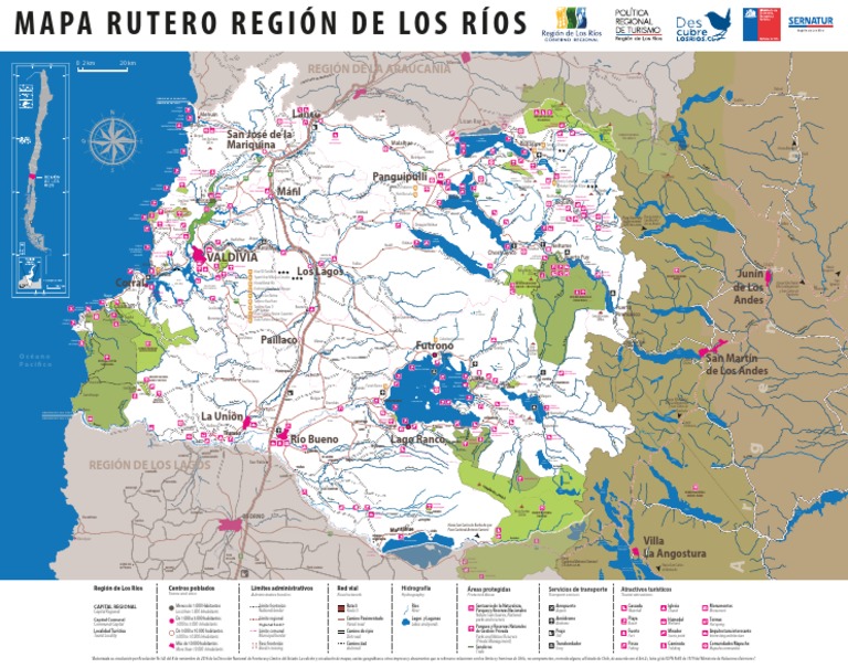 Mapa Rutero Región de Los Ríos | PDF | Naturaleza