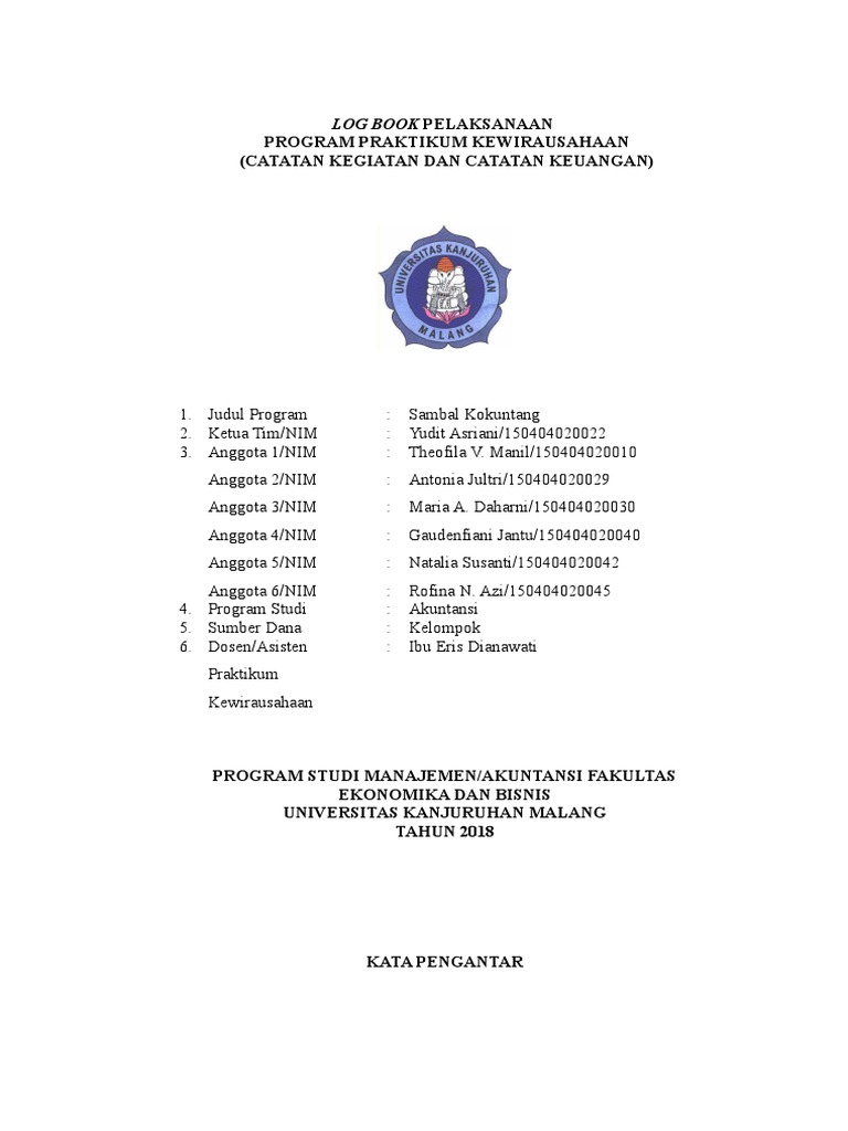Log Book Pelaksanaan Praktikum Kwu | PDF