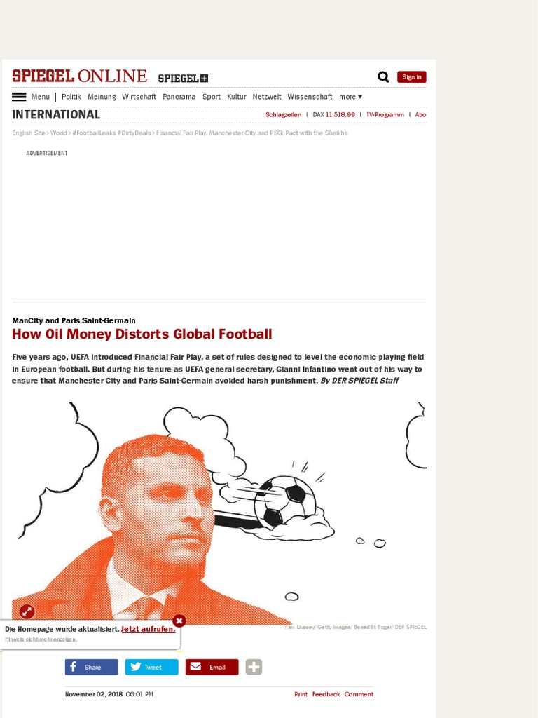 How Oil Money Distorts Global Football: International | PDF ...