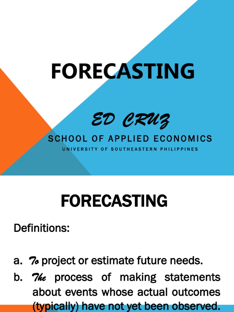 Forecasting | PDF | Forecasting | Moving Average
