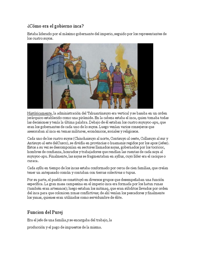 Cómo Era El Gobierno Inca | PDF | Imperio Inca | Pueblos Indígenas de ...