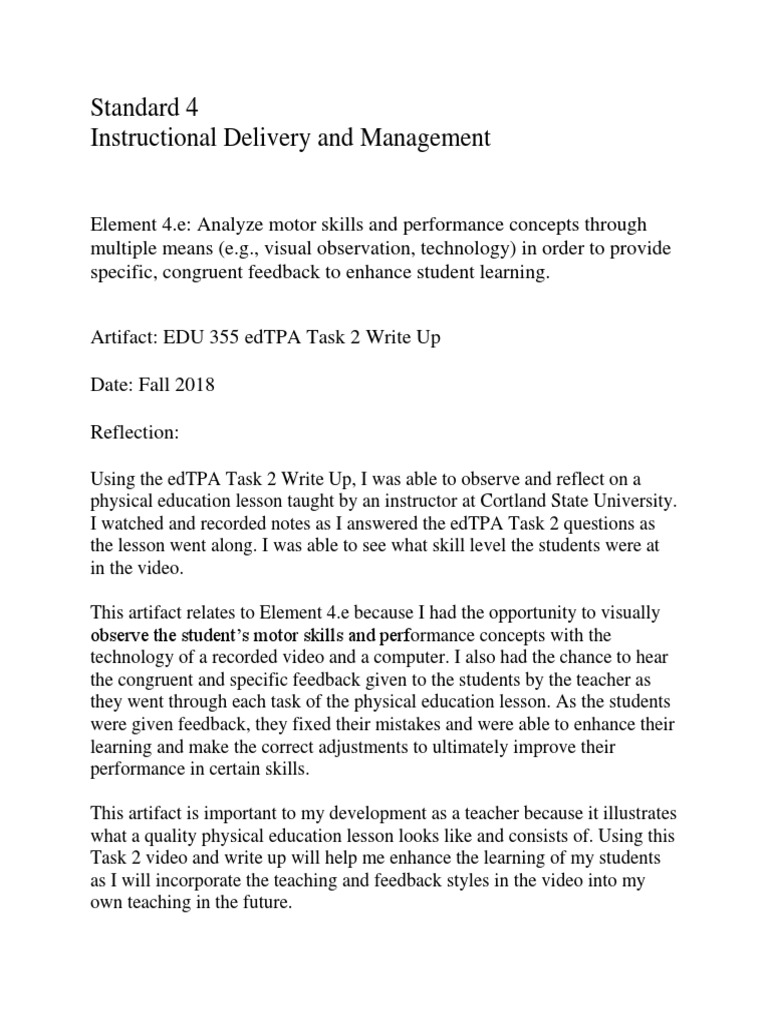 Reflection For Artifact 4 | PDF