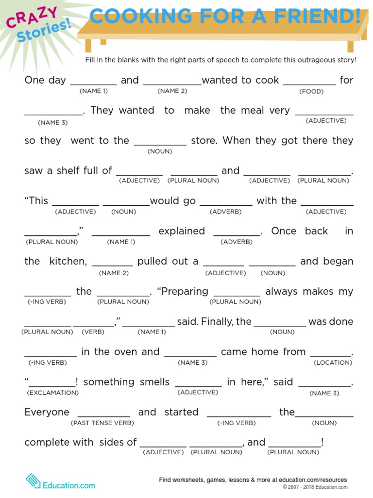 Fill in The Blanks Story 2 | PDF | Verb | Adjective