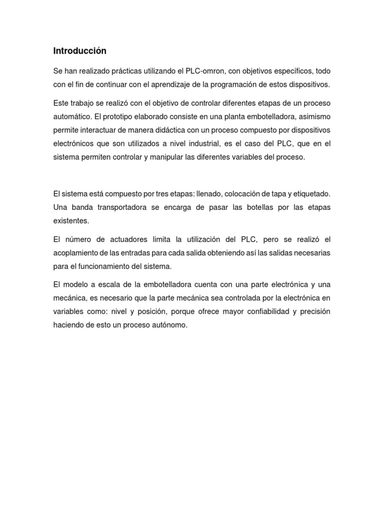 Control de Embotelladora con PLC Omron | PDF | Programa de computadora | Programación