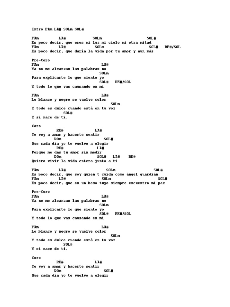 Acordes de "Te Voy a Amar" - Axel | PDF | Entretenimiento (general)