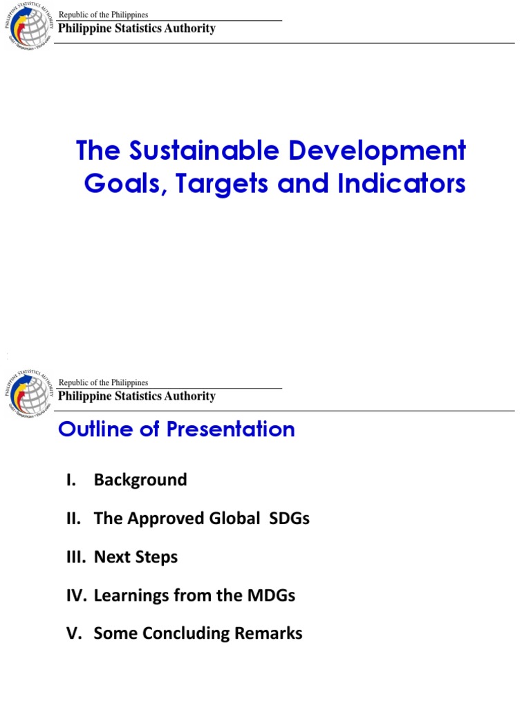 SDG Framework Overview for the Philippines | PDF | Sustainability ...