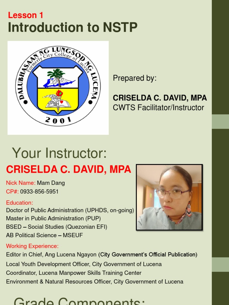 NSTP Orientation | PDF | Reserve Officers' Training Corps