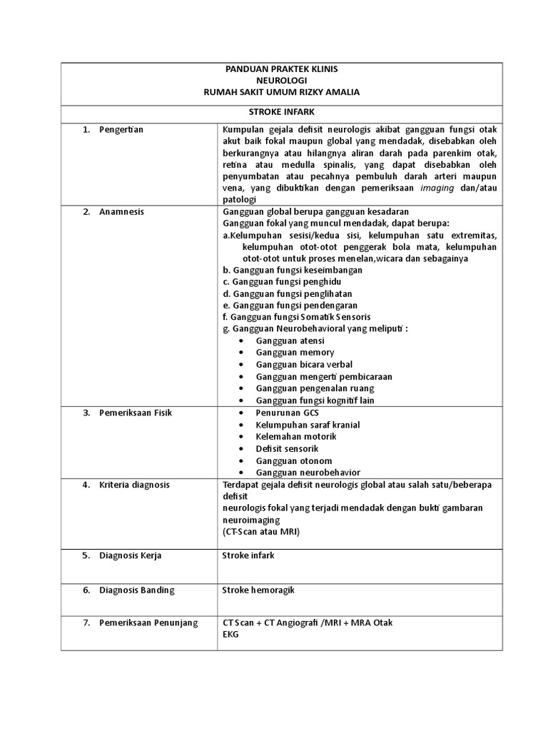 PPK Stroke Infark | PDF