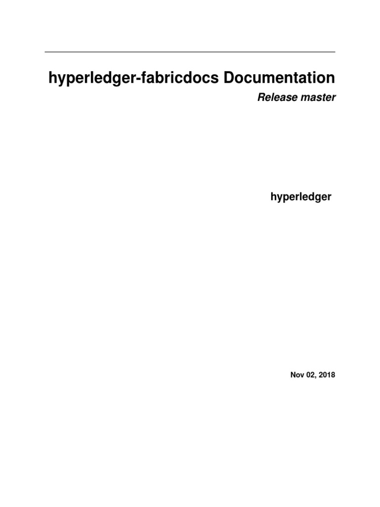 Hyperledger Fabric | PDF | Computer Network | Database Transaction