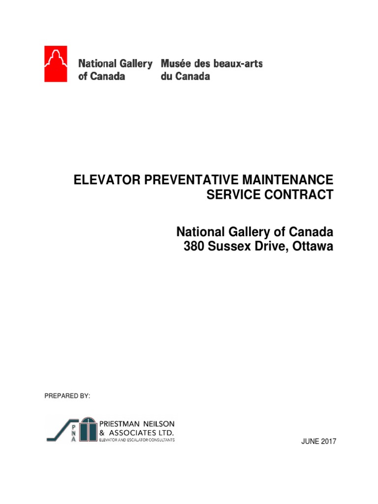 Elevator Maintenance Service Contract | PDF | Elevator | Specification ...