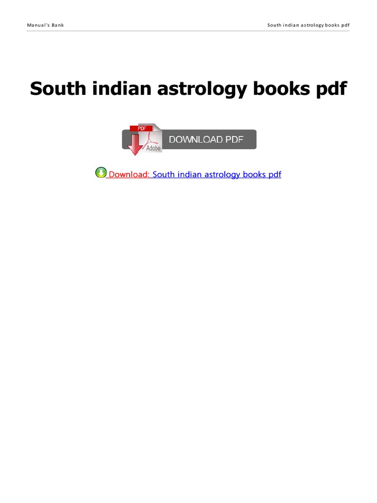 South Indian Astrology Books PDF | PDF | Astrology | Hindu Astrology