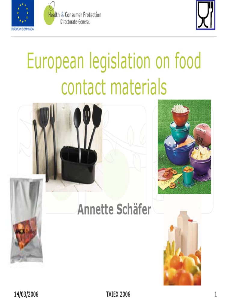 European Legislation On Food Contact Materials: Annette Schäfer | PDF ...