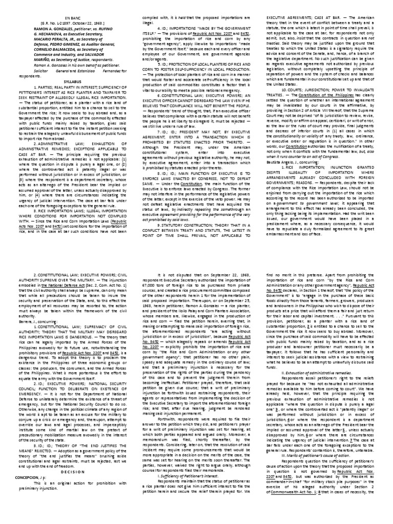 Stat Con Cases 8-11-18 | PDF | Treaty | Certiorari