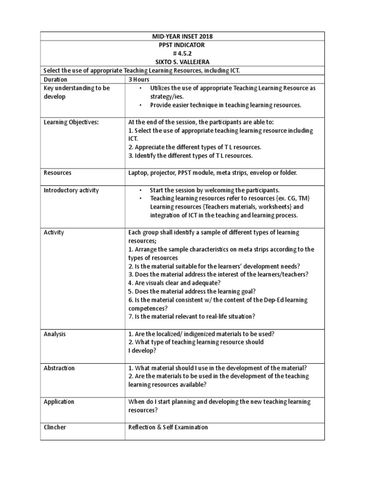 Mid-Year Inset 2018 | PDF | Educational Psychology | Learning