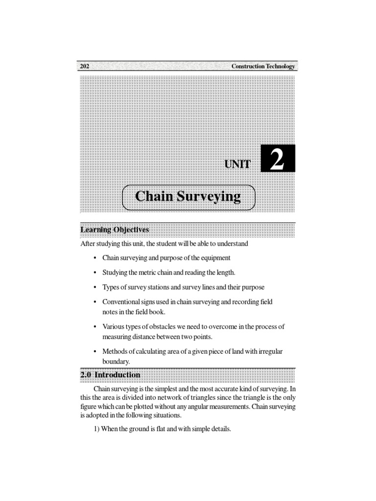 Chain Surveying | PDF | Surveying | Measurement