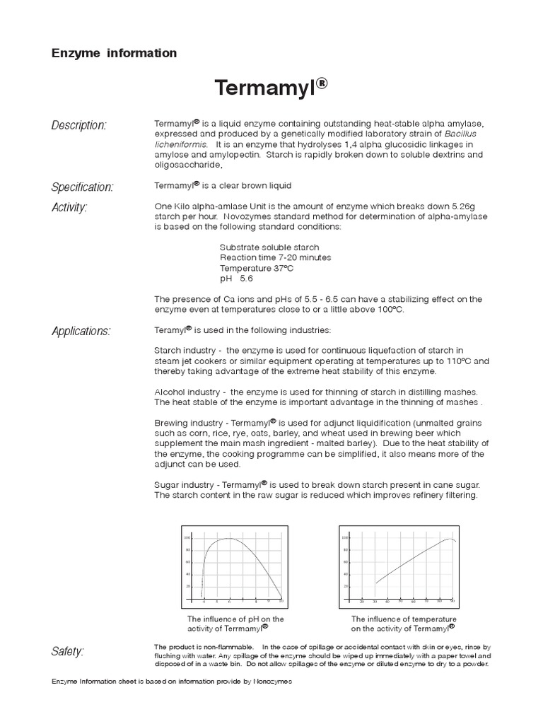 Enzyme Information | PDF | Starch | Brewing