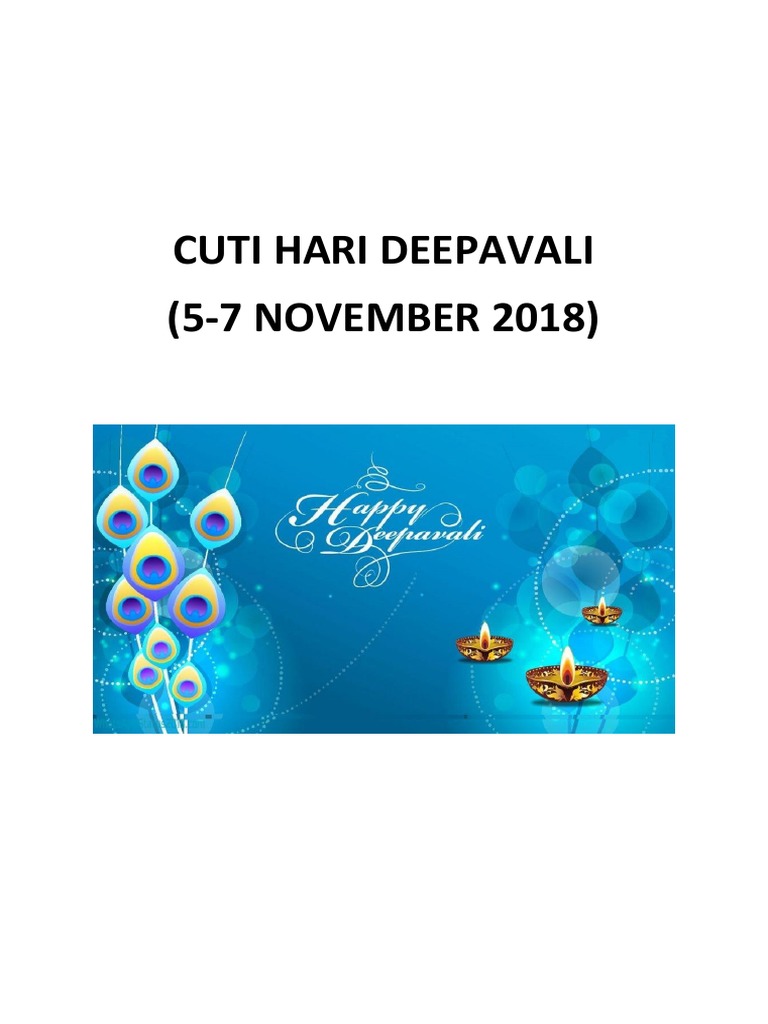 Deepavali Holiday Schedule 2018 | PDF