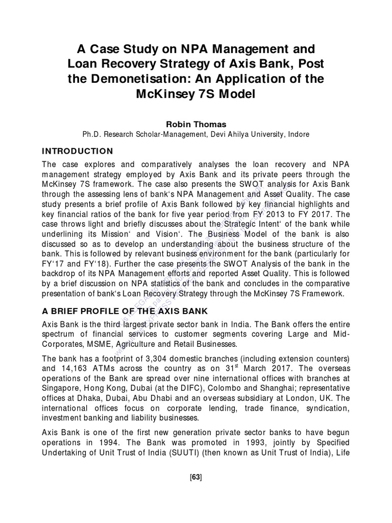 Bank Case Study | PDF | Banks | Financial Services