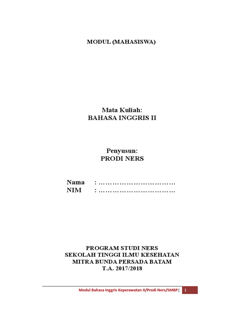Modul Mahasiswa Bing 2 - Fix | PDF
