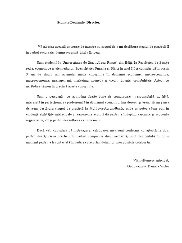 Stimate Domnule Director | PDF