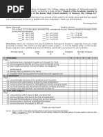 PDF Academic Performance Questionnaire | PDF