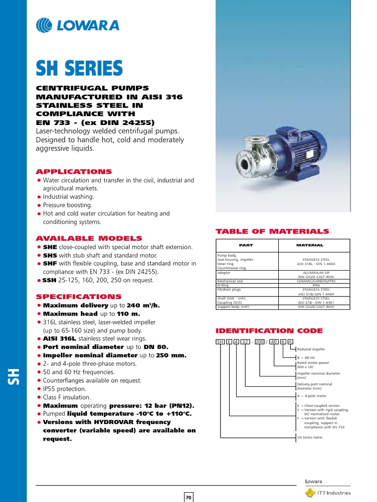 Pages From Catalogue 50 HZ - LOWARA | PDF | Stainless Steel | Pump