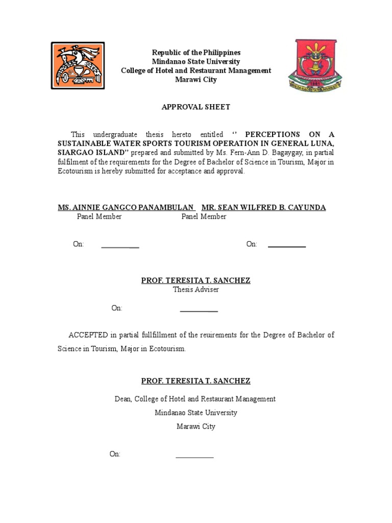 Approval Sheet Thesis | PDF | Thesis | Undergraduate Education