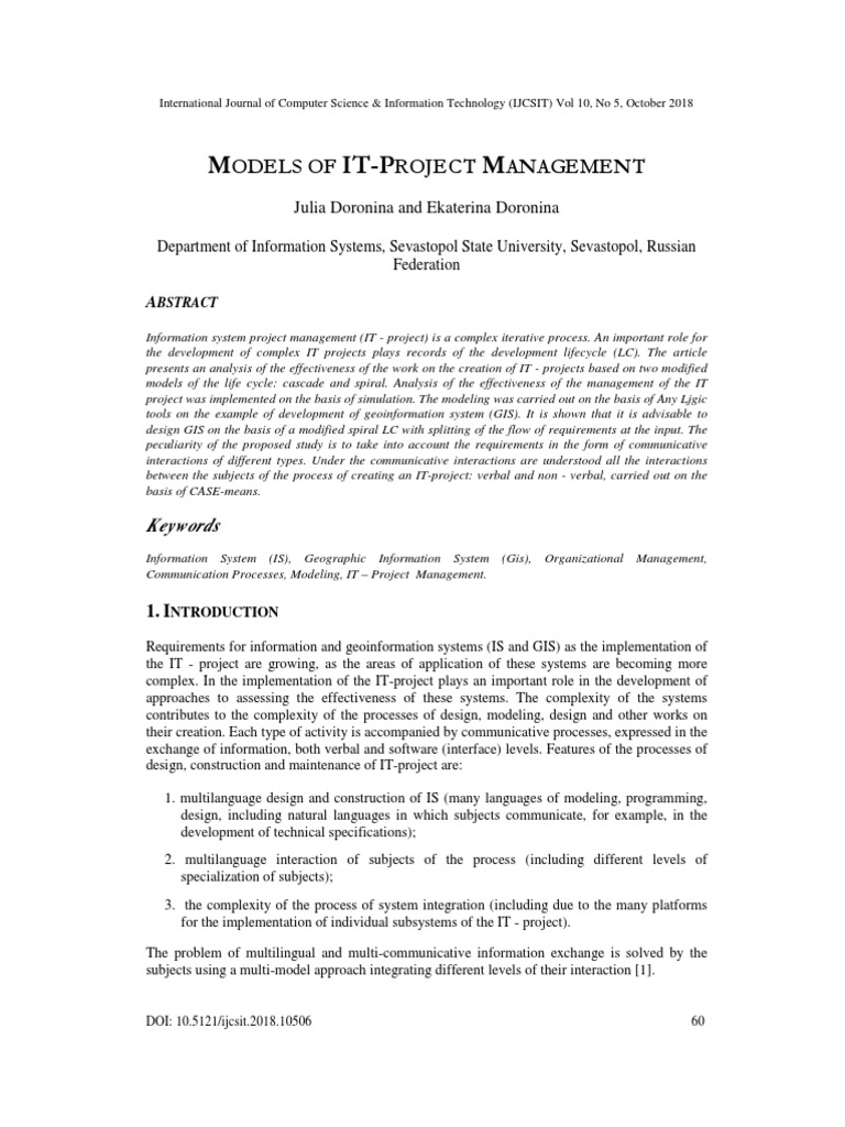 Models of It-Project Management | PDF | Scrum (Software Development ...
