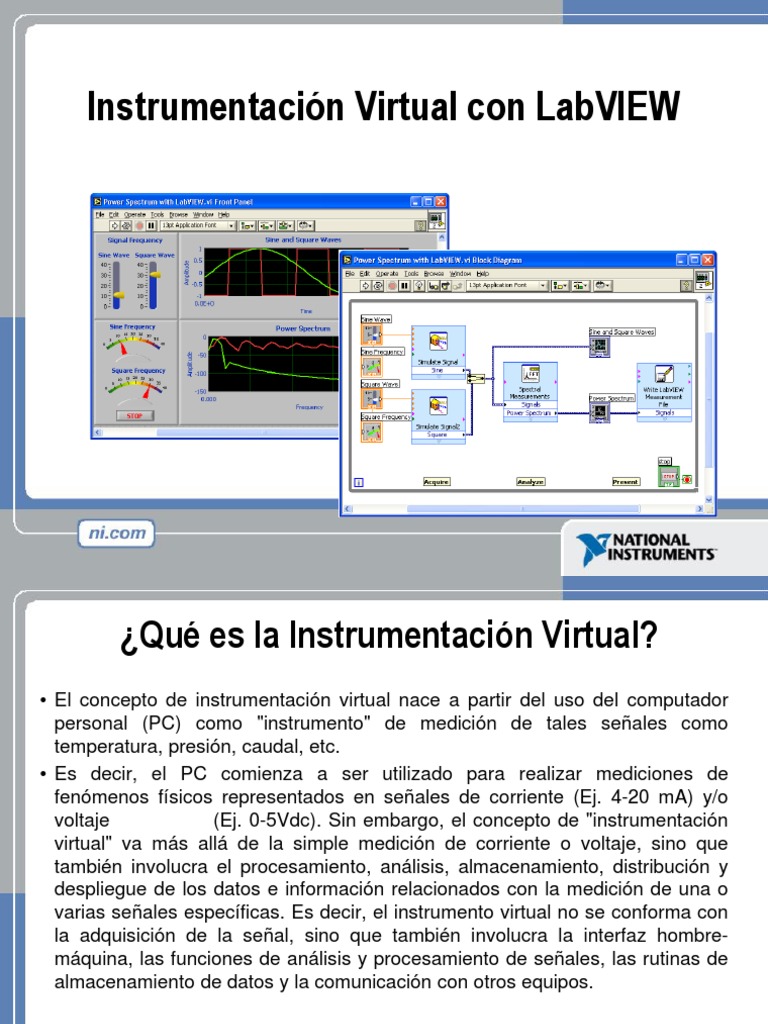 Introducción a LabVIEW y VIs | PDF | Adquisición de datos | Ingeniería ...
