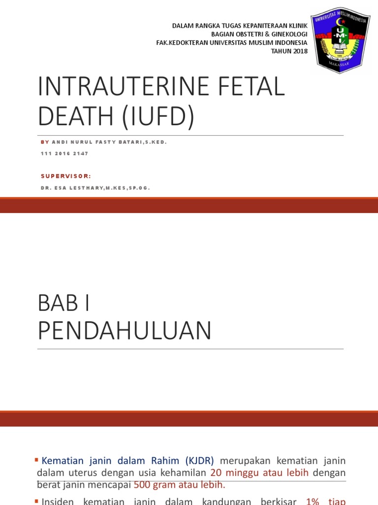 Intrauterine Fetal Death (Iufd) | PDF