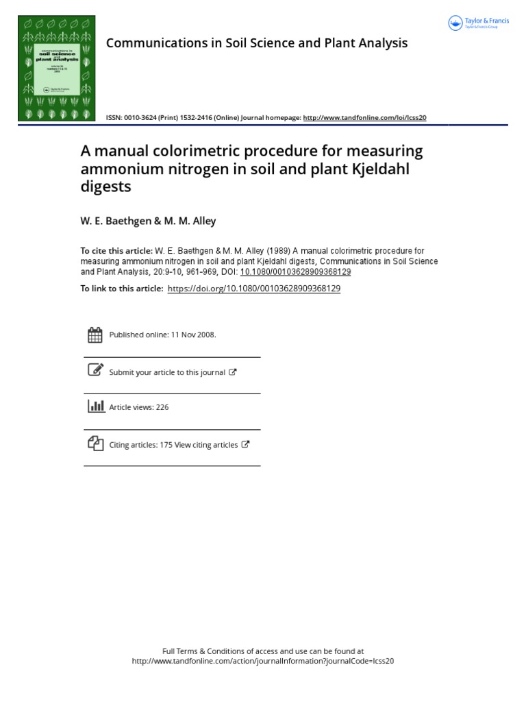 Colorimetric Procedure For Measuring | PDF | Sodium Hydroxide | Sodium