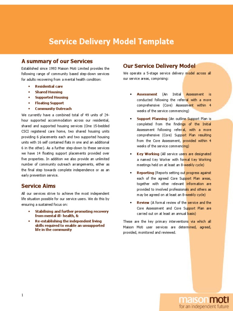 Service Delivery Model Template Master | PDF | Substance Abuse | Risk