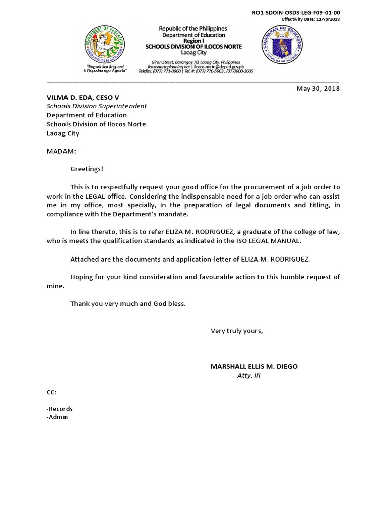 Letter Request For JO - Legal.2018