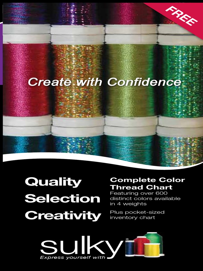 Sulky Thread Color Charts | PDF | Embroidery | Quilting