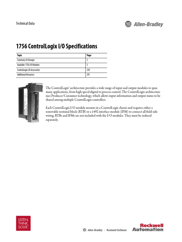 Entradas Salidas 1756 PDF | PDF | Specification (Technical Standard) | Electromagnetic Compatibility