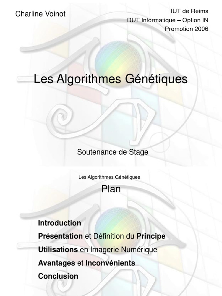 Les Algorithmes Génétiques | PDF | Algorithme génétique | Sélection naturelle