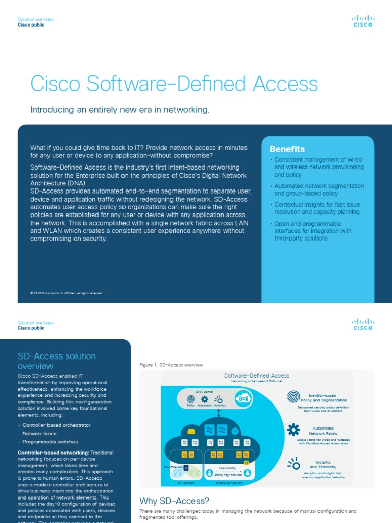 Cisco SD Access | PDF | Wireless Lan | Computer Network