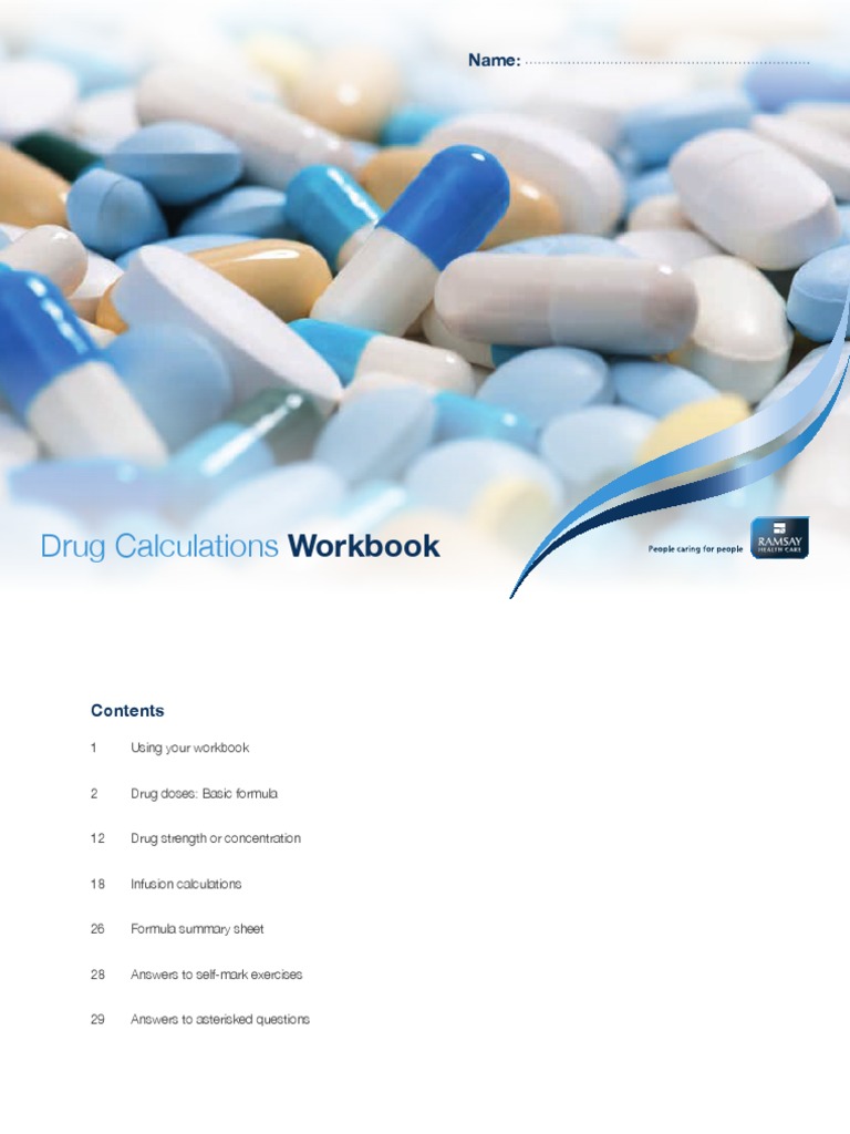Drug Calculations Workbook | PDF | Mass Concentration (Chemistry ...