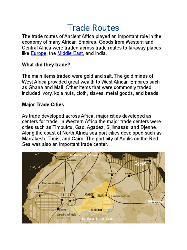 Trans Saharan Trade | PDF | Africa