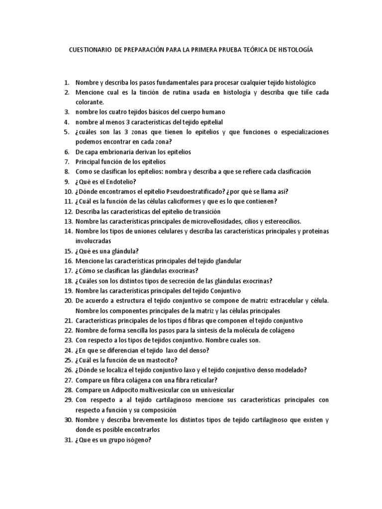 Cuestionario de Preparación para La Primera Prueba Teórica de ... Cuestionario de Preparación para La Primera Prueba Teórica de ...