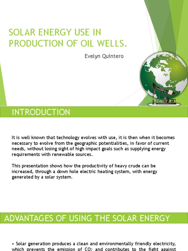 Solar Energy To OIL Wells | PDF | Solar Power | Solar Energy