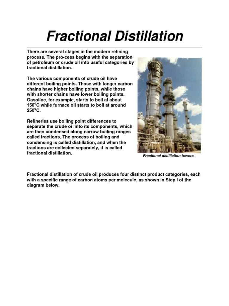 Fractional Distillation Of Petroleum Ppt
