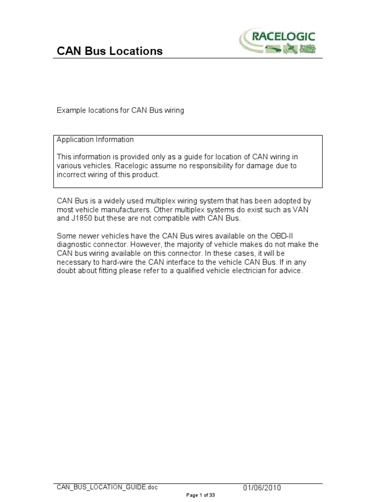Can Bus Location Guide | PDF | Front Wheel Drive Vehicles | Car