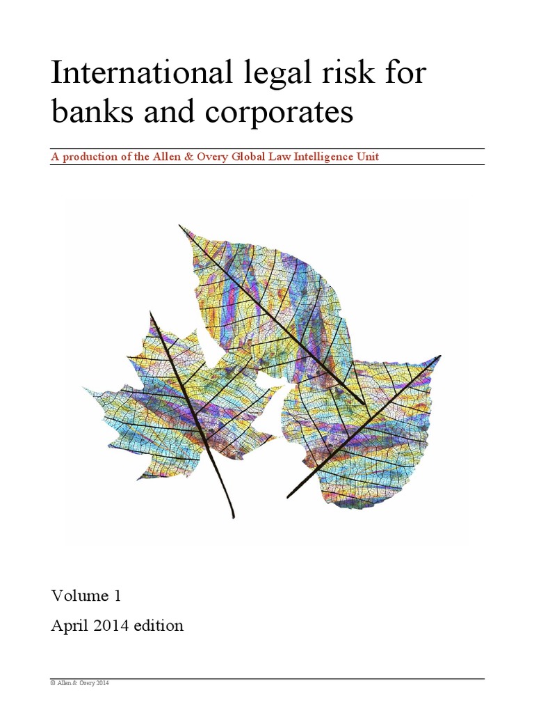 International Legal Risk Volume 1 | PDF | Banks | Credit
