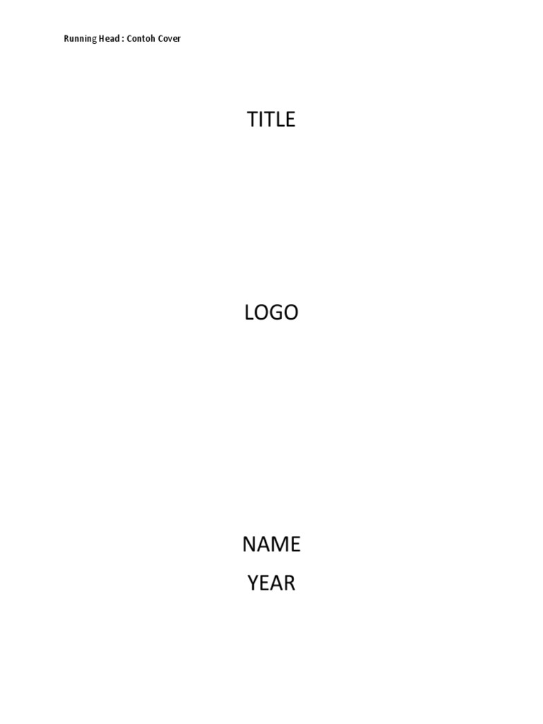 Title: Running Head: Contoh Cover | PDF