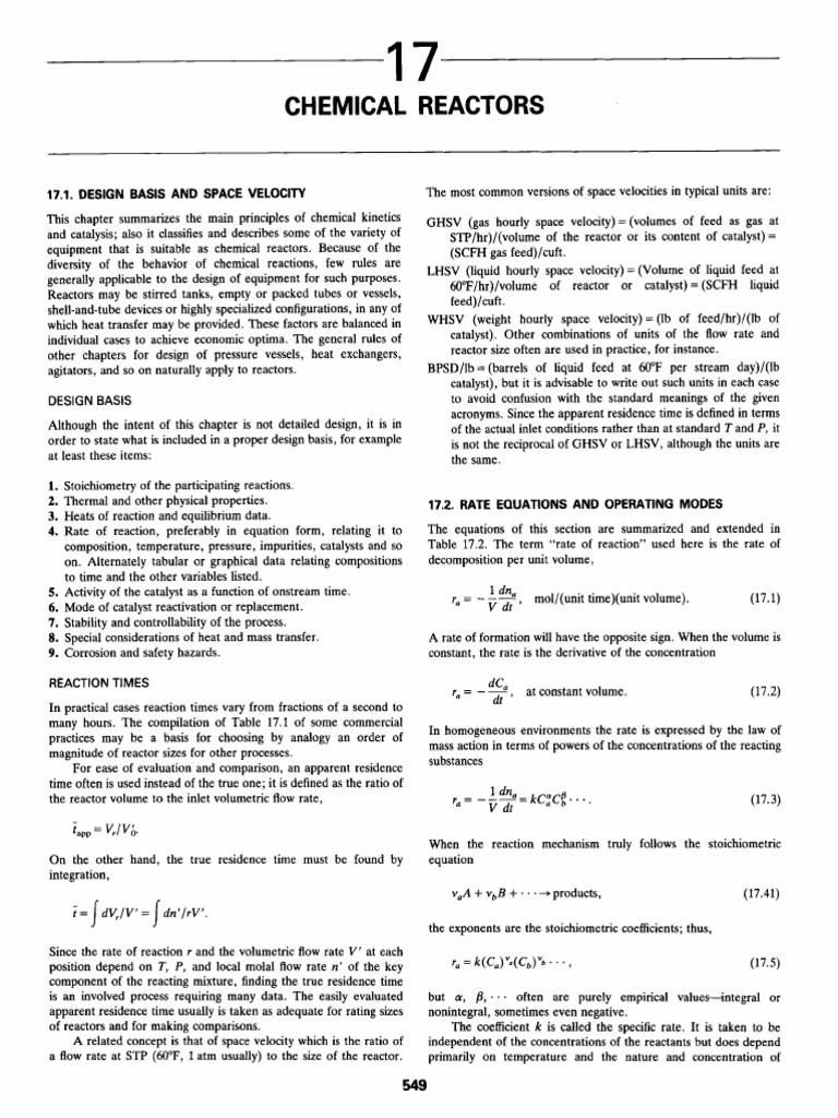 Chemical Reactions 93851 - 17a PDF | PDF | Reaction Rate | Chemical Reactor