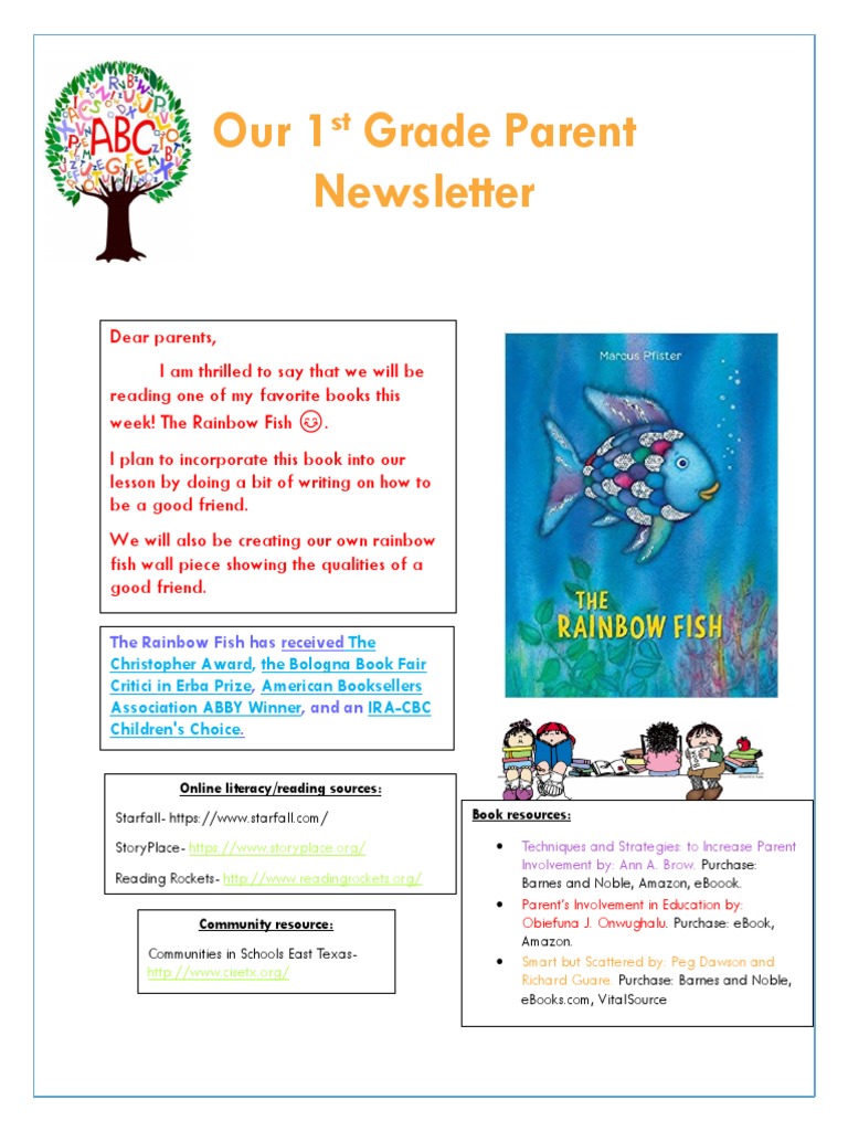 Our 1st Grade Parent Newsletter | PDF | E Books | Books