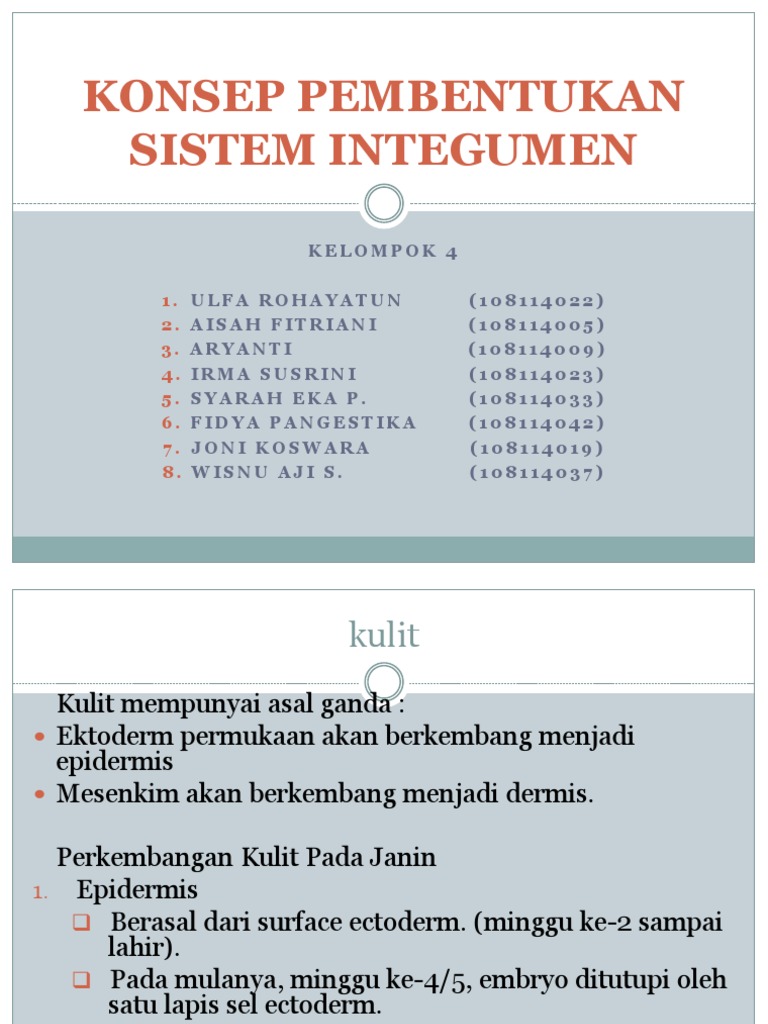 Pembentukan dan Perkembangan Integumen | PDF | Griya & Taman ...